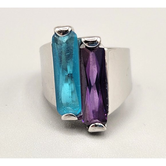 RS Covenant | Jewelry | Rs Covenant Ring Blue Purple Gemstones Silver ...